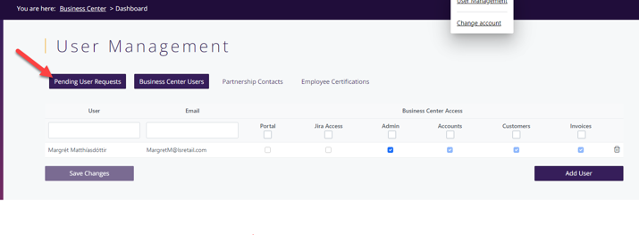 Business Center User Management platform launched!